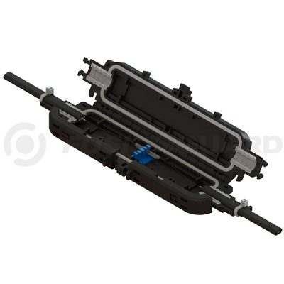 In-line Fiber Flat Drop Cable Repair Splice Closure