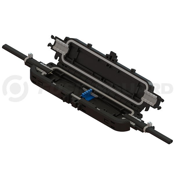 In-line Fiber Flat Drop Cable Repair Splice Closure