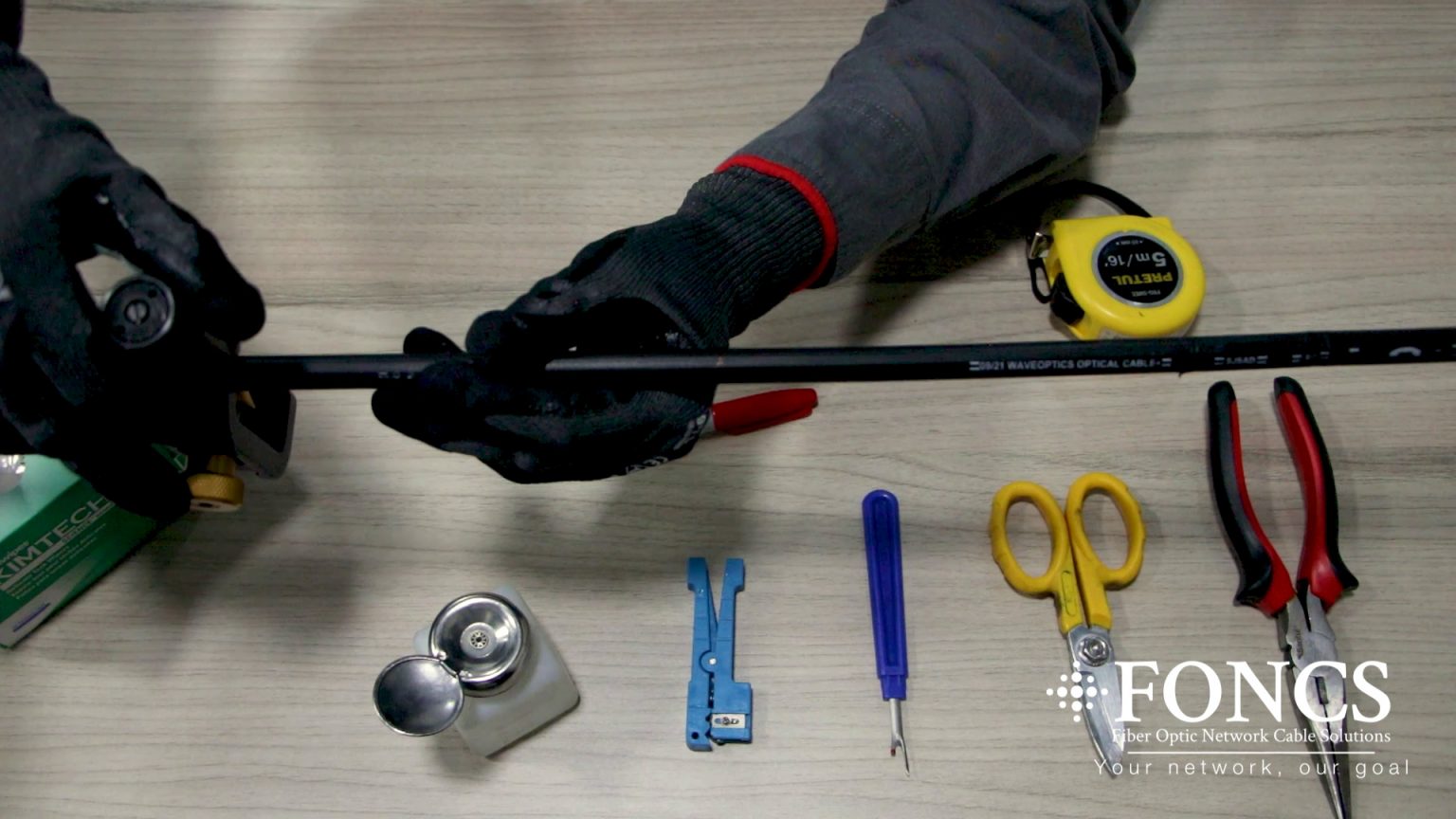 How to prepare a Fiber Optic Cable for Mid-Span Access - FONCS